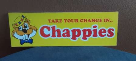 Signage - chappies sign was sold for R173.00 on 24 May at 21:01 by ...